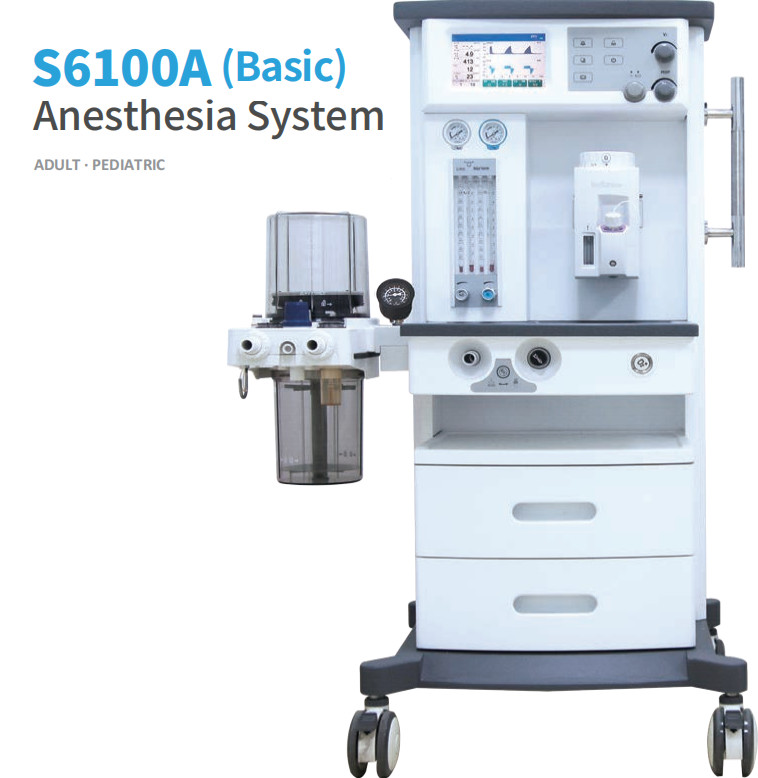 S6100A Basic General Anesthesia Ventilator Machine 7" TFT LCD Screen
