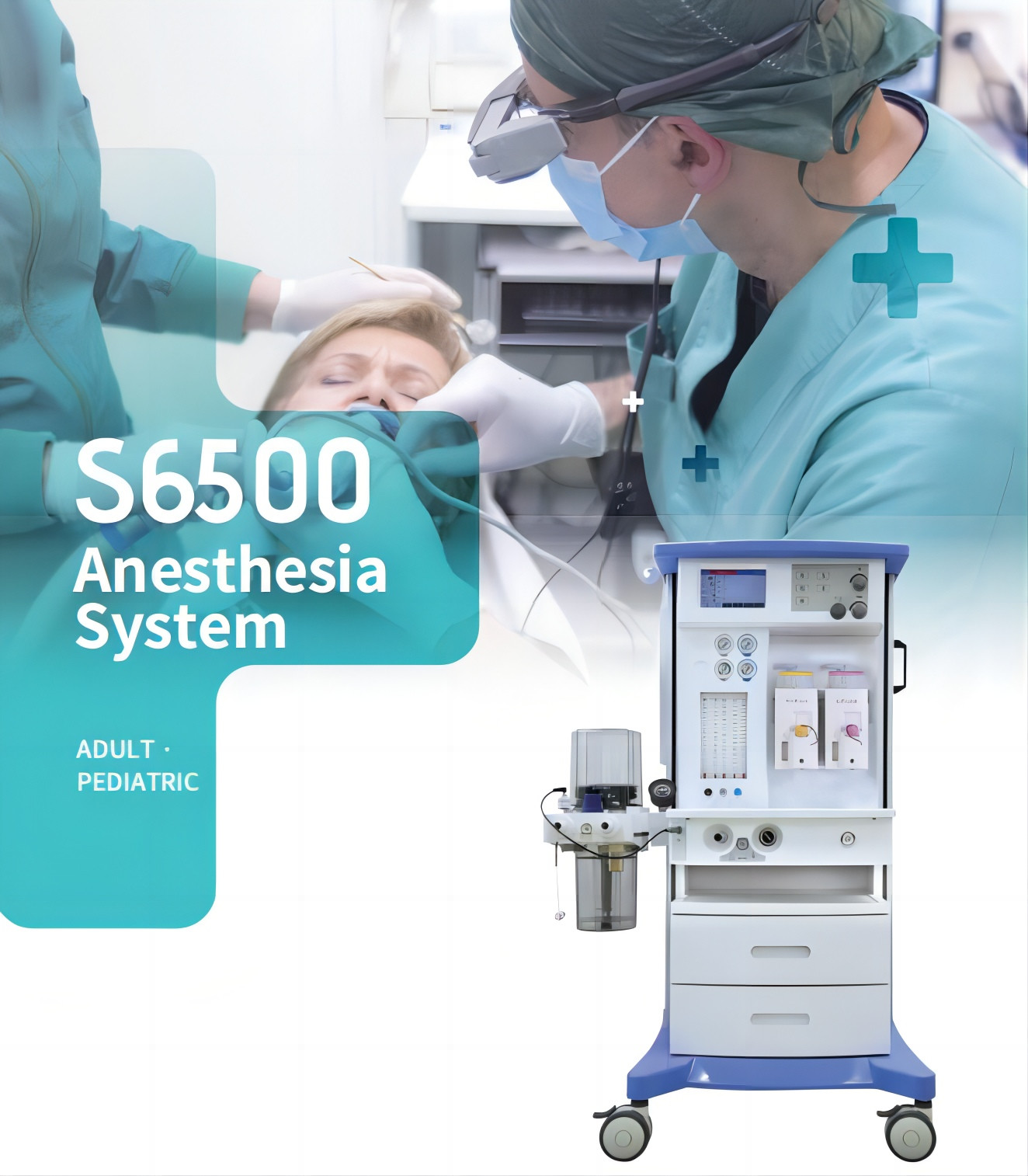 S6500 7" Screen Anesthesia System 25L/Min-75L/Min Anesthesia Workstation